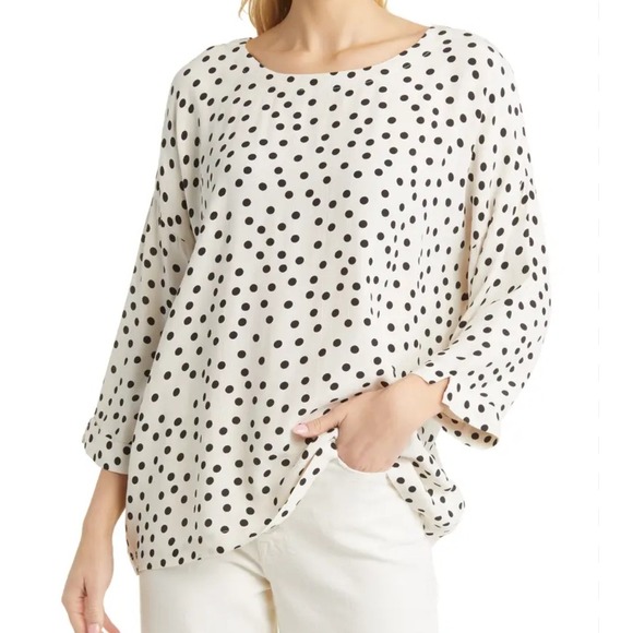 Masai | Tops | Masai Copenhagen Becca Ivoryblack Polka Dot Blouse ...